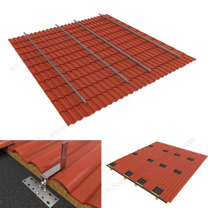 Solar roof rack with tile hook,SPC-RF-IK05-DR