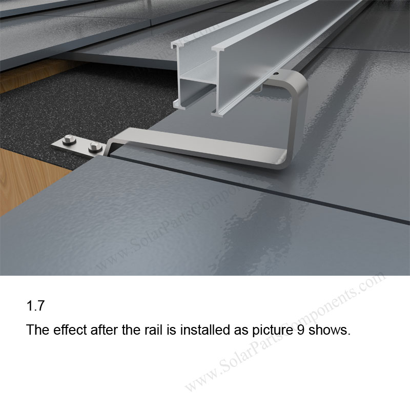 Flat tile roof hook installation #11, SPC-IK-11