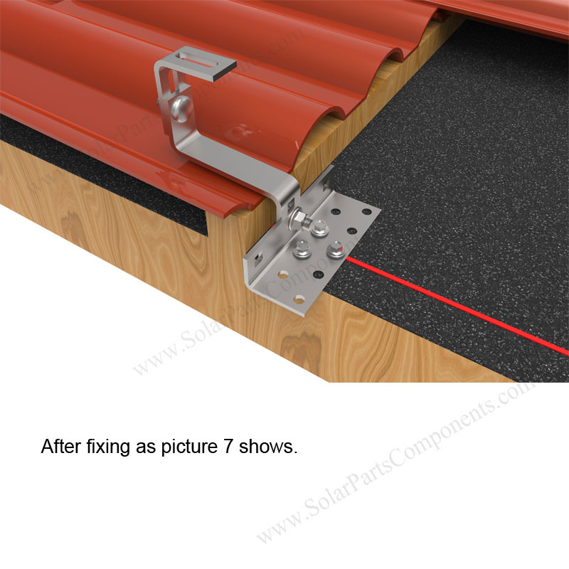 Tile roof hook installation #15, SPC-IK-15