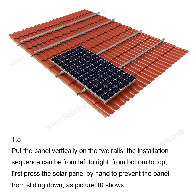 Solar Roof Mounting System Installing, SPC-RF-IK06-DR