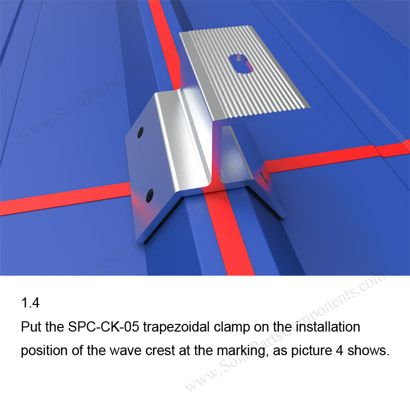 Installation instructions for trapezoidal roof clamp,SPC-CK-05