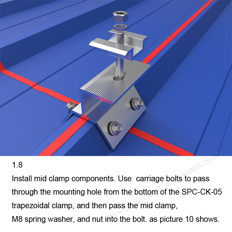 Installation instructions for trapezoidal roof clamp,SPC-CK-05