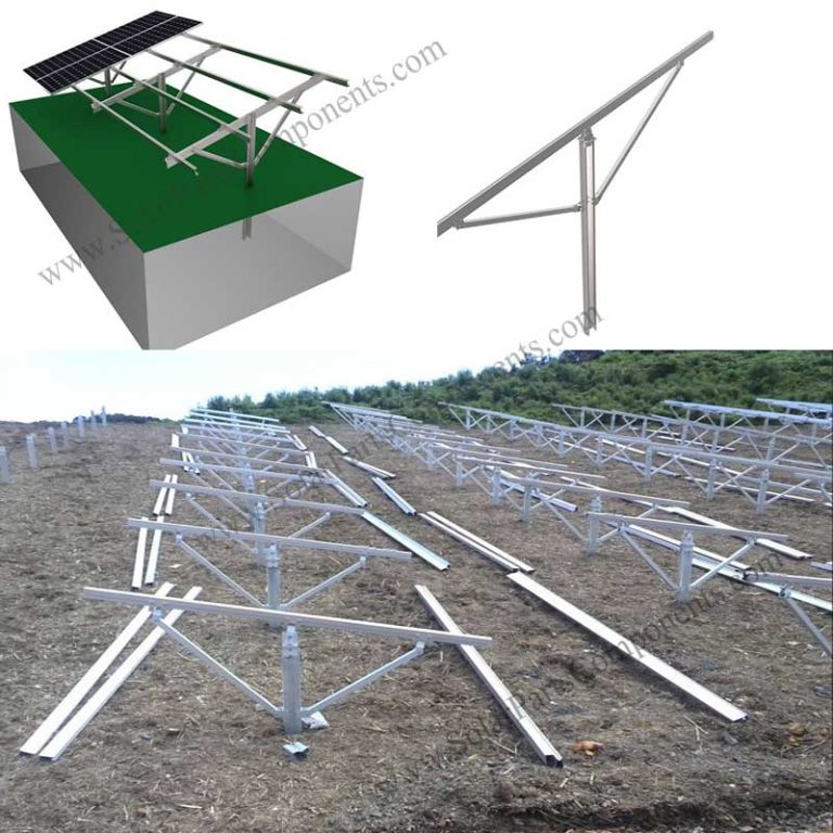 solar pillar ground mounting system, HDG pile ground racks.