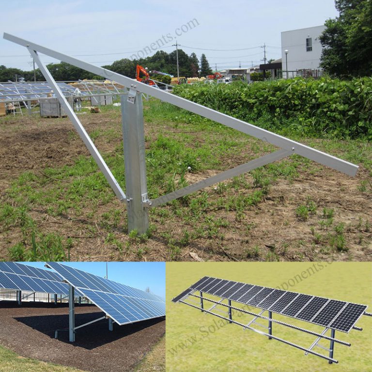 solar pillar ground mounting system, HDG pile ground racks.