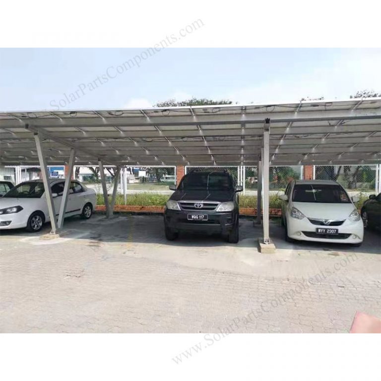 Solar panel car parking for four cars project