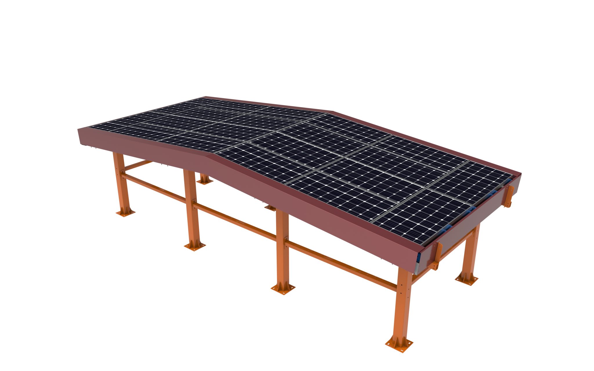 Waterproof roof solar mounting install on flat rooftop