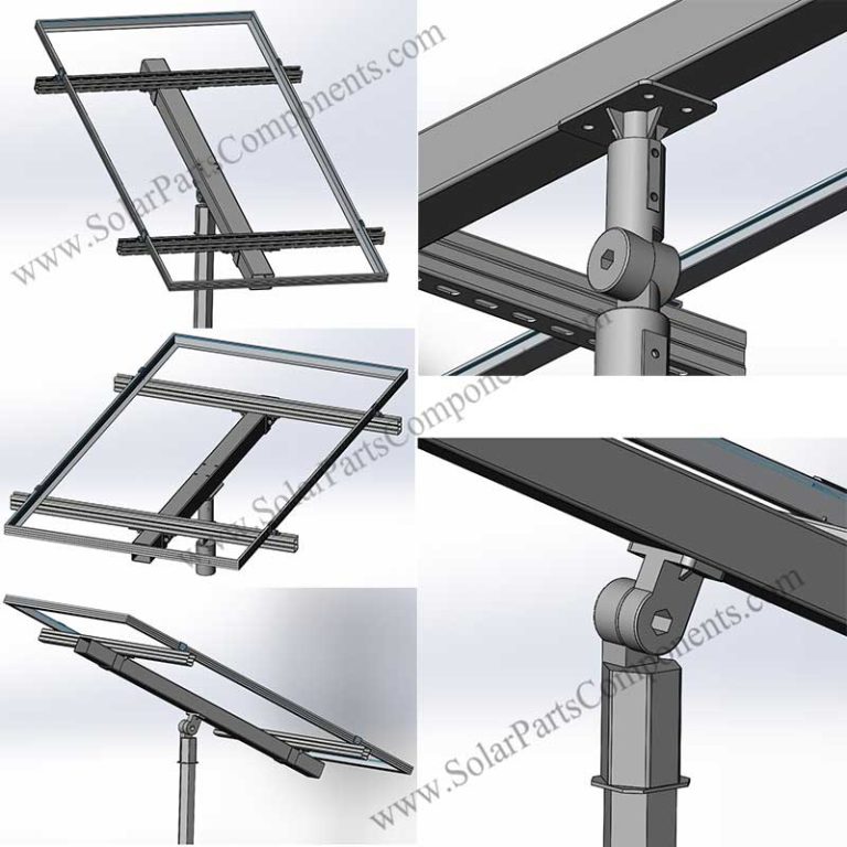 frameless solar panel mid clamps, AL 6005-T5, 8 - 15 mm