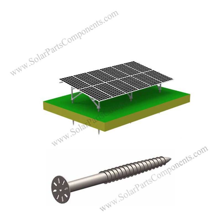 Solar Panel ground mount structure with ground screw, 3.2MW