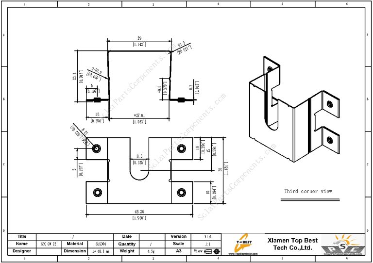 Earthing clip for solar stainless steel for material factory direct
