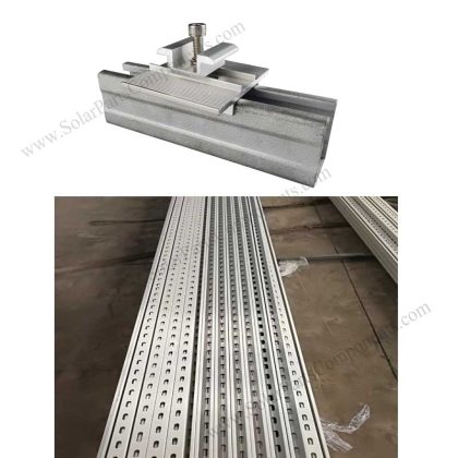 Solar mounting galvanized steel rails strong and durable