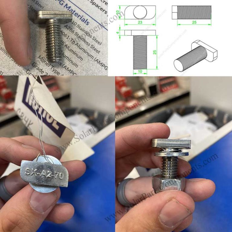 T bolts for solar panel stainless steel wholesale