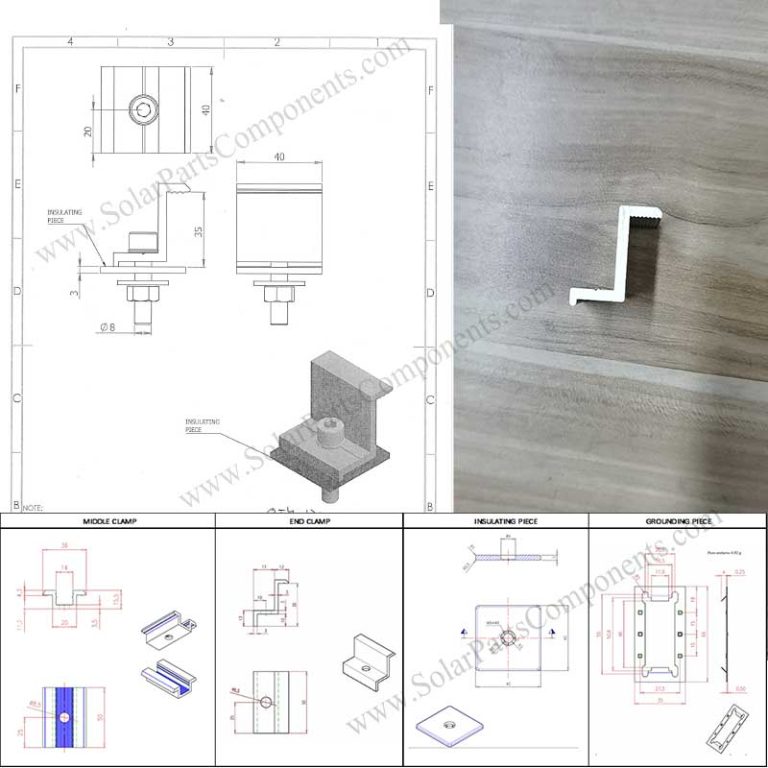 Mid Clamps & End Clamps for Solar Mounting system,customized avaible