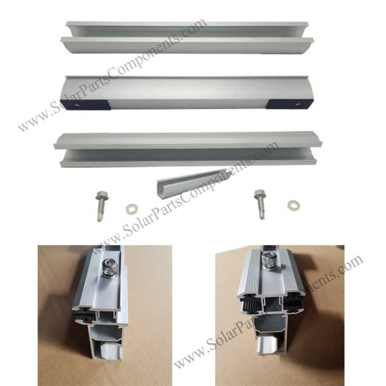 Frameless bifacial PV module mount with rail for steel roof racking