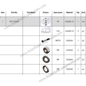 M6 mid clamps for solar mounts as racking factory direct