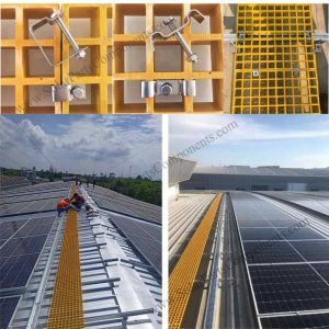 Solar Rooftop FRP Walkway Factory