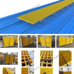 Solar Rooftop FRP Walkway Factory