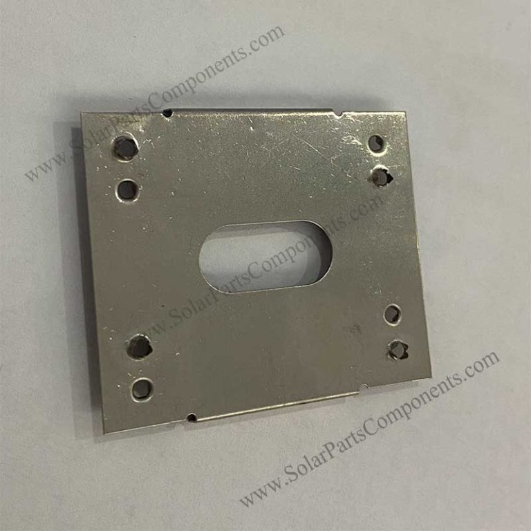 Square earthing clip for solar, lightning protection.