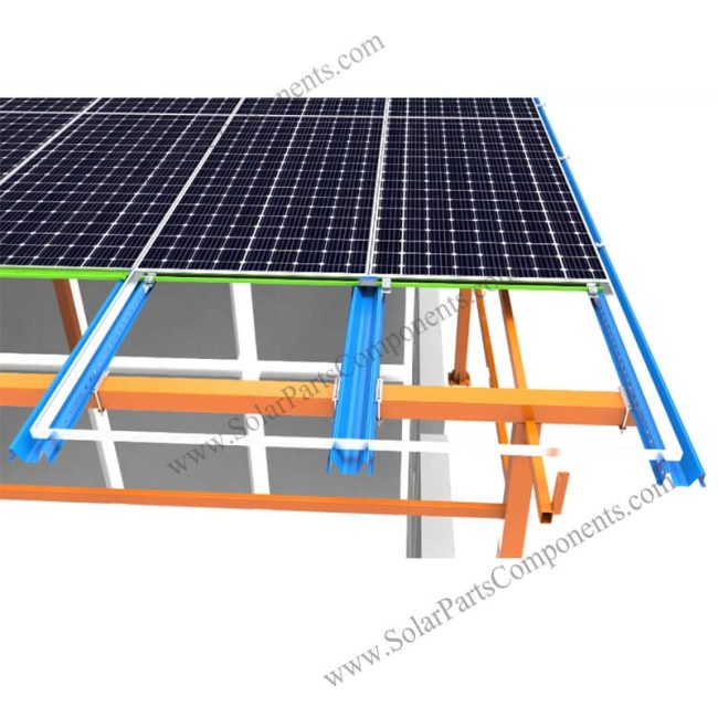 Solar mounting galvanized steel water channel rail