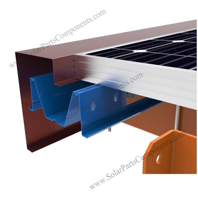 Solar mounting galvanized steel water channel rail