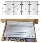 Trapezoidal sheet metal rail, AL6005-T5 material, high availability.