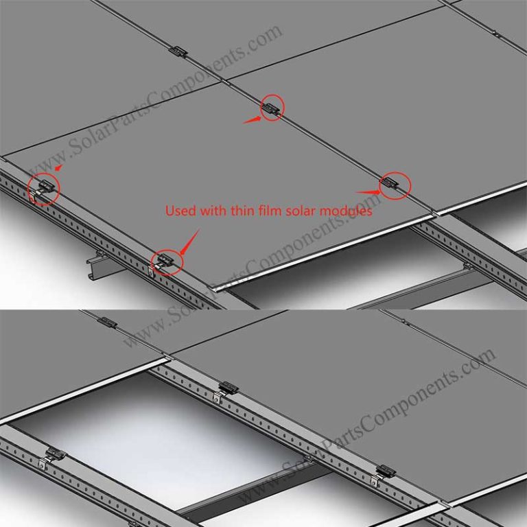 Waterproof structure for bifacial fameless solar panels