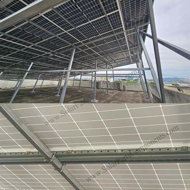 Waterproof structure for bifacial fameless solar panels