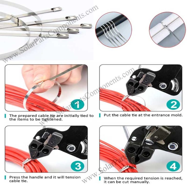 Cable Ties Stainless Steel for Solar rolling ball design.