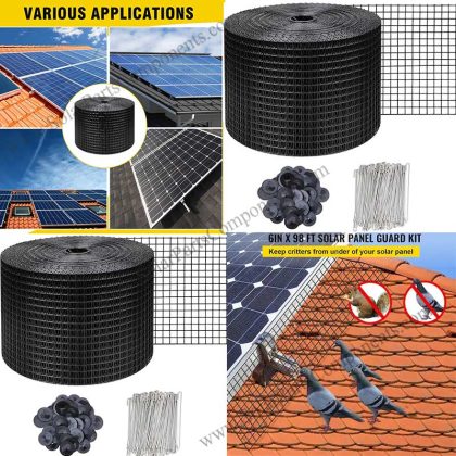 Solar panel bird guard effectively prevents pigeons nesting