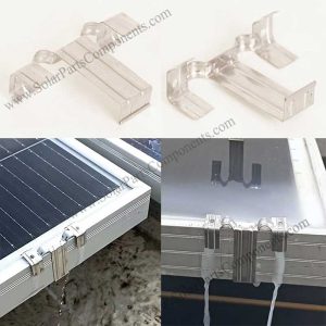 Solar water drain clamp made of different materials.