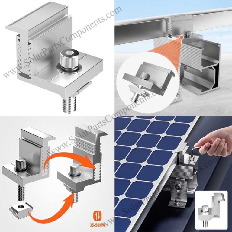 The adjustable solar clamp plays a vital role